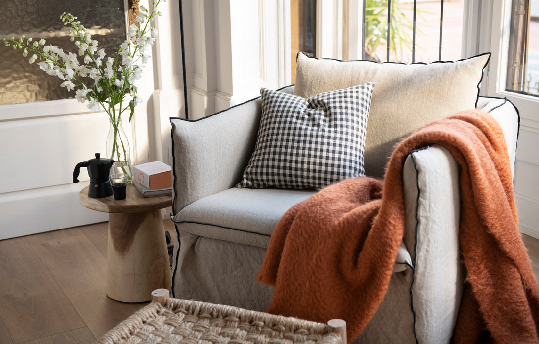 Sillón Artesano Torrefiel - Lino Natural con Hilatura Overlock | TC ...